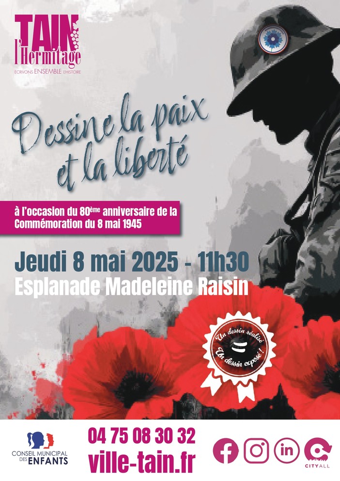 DESSINE LA PAIX ET LA LIBERTE POUR LE 8 MAI 1945